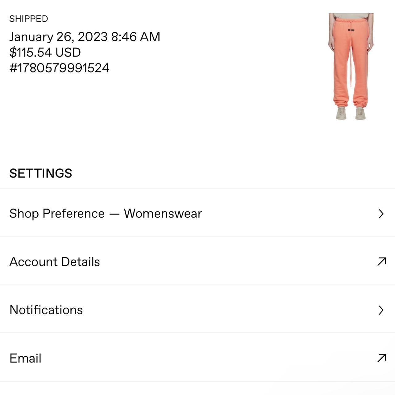 NEW ESSENTIALS CORAL PANTS WORN TWICE PROOF OF PURCHASE - Depop