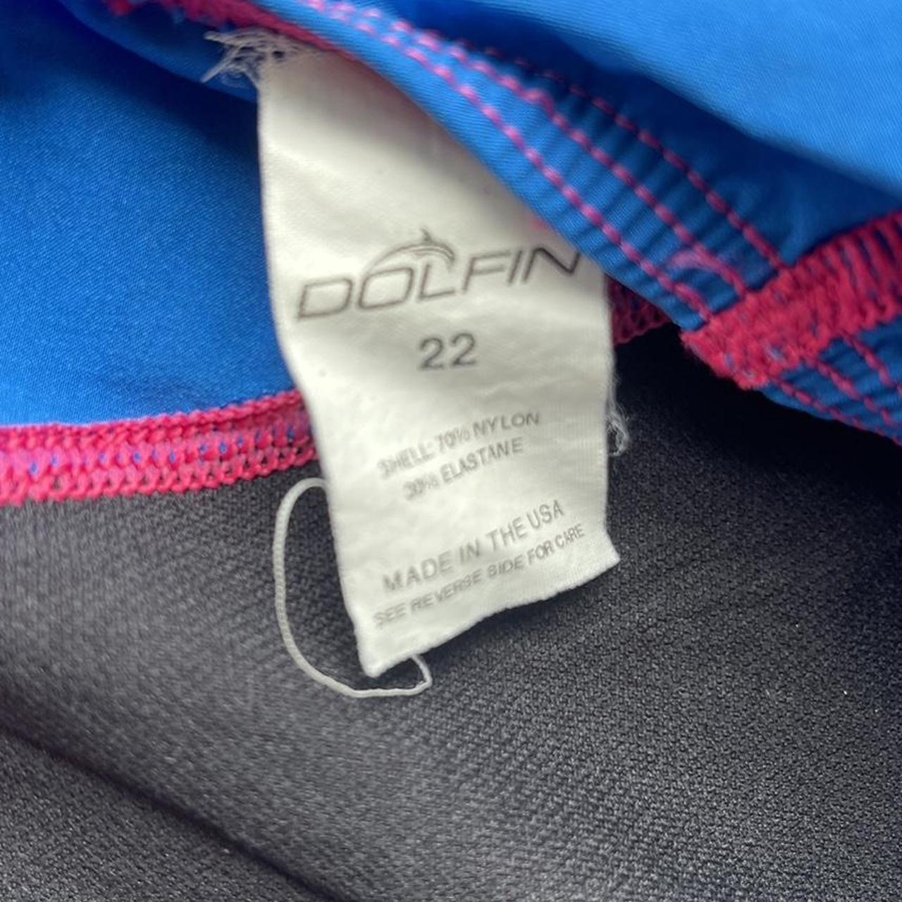 Blue and pink Dolfin competition swimsuit #swimwear | Depop