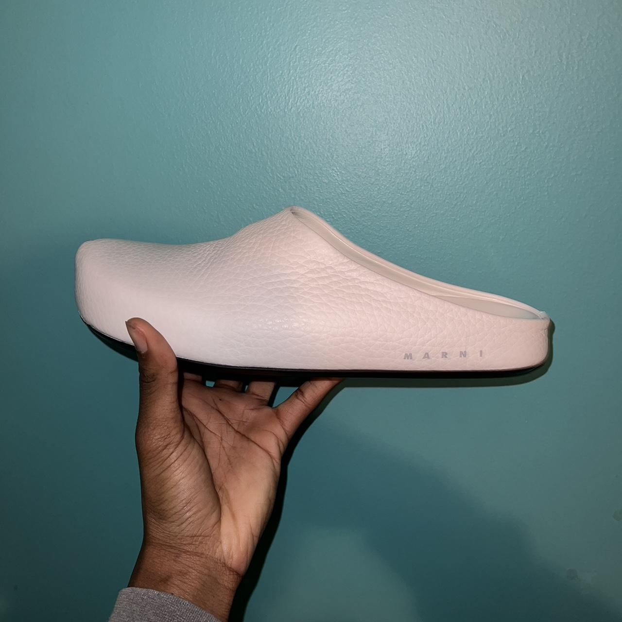 Marni Mens White And Grey Slides Depop