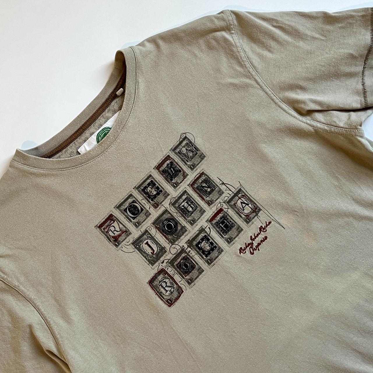 John Rocha Men's Khaki and Green T-shirt | Depop