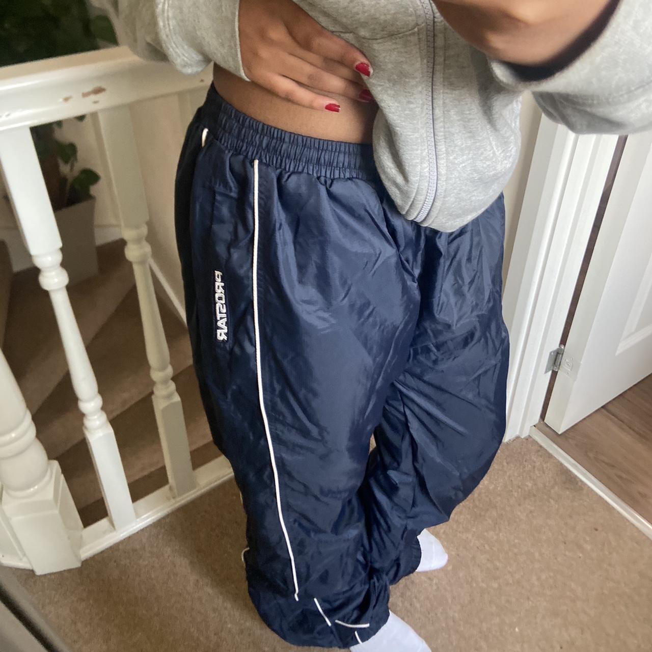 navy prostar tracksuit trousers worn few times,... - Depop