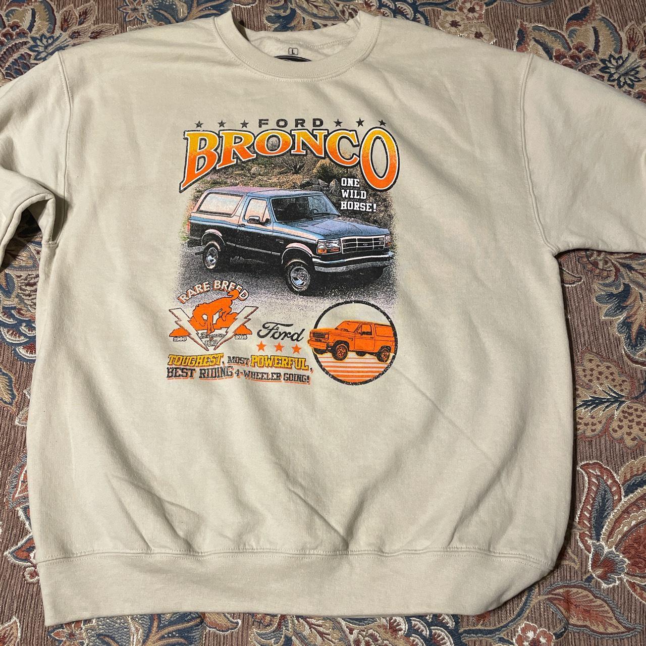 Beige Ford Crewneck Sweater in great condition - Depop