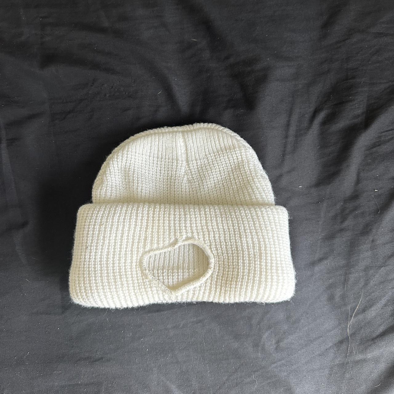 white ski mask, worn a few times - Depop