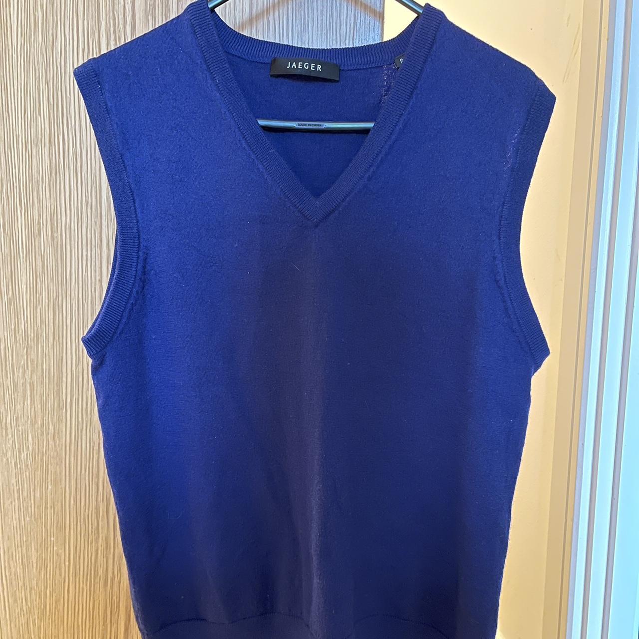 Jaegar merino wall sleeveless tank top jumper S in... - Depop