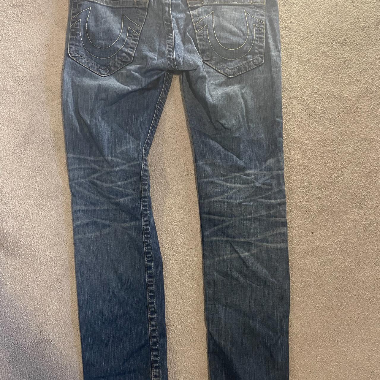 Blue True Religion Geno Jeans W30 - Depop