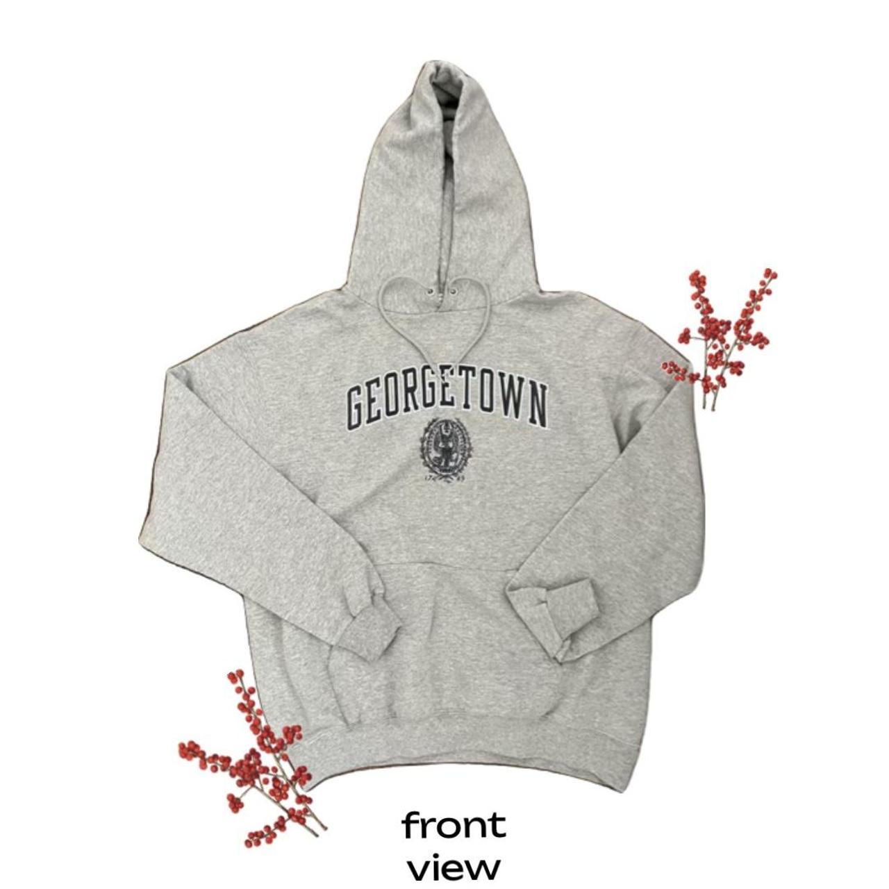 gray georgetown college champion hoodie💙 men’s size... - Depop