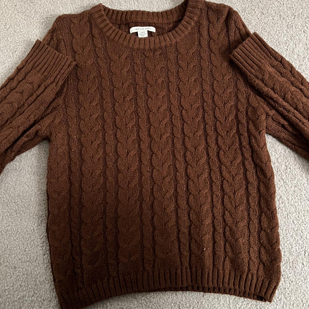 Medium American eagle brown sweater - Depop