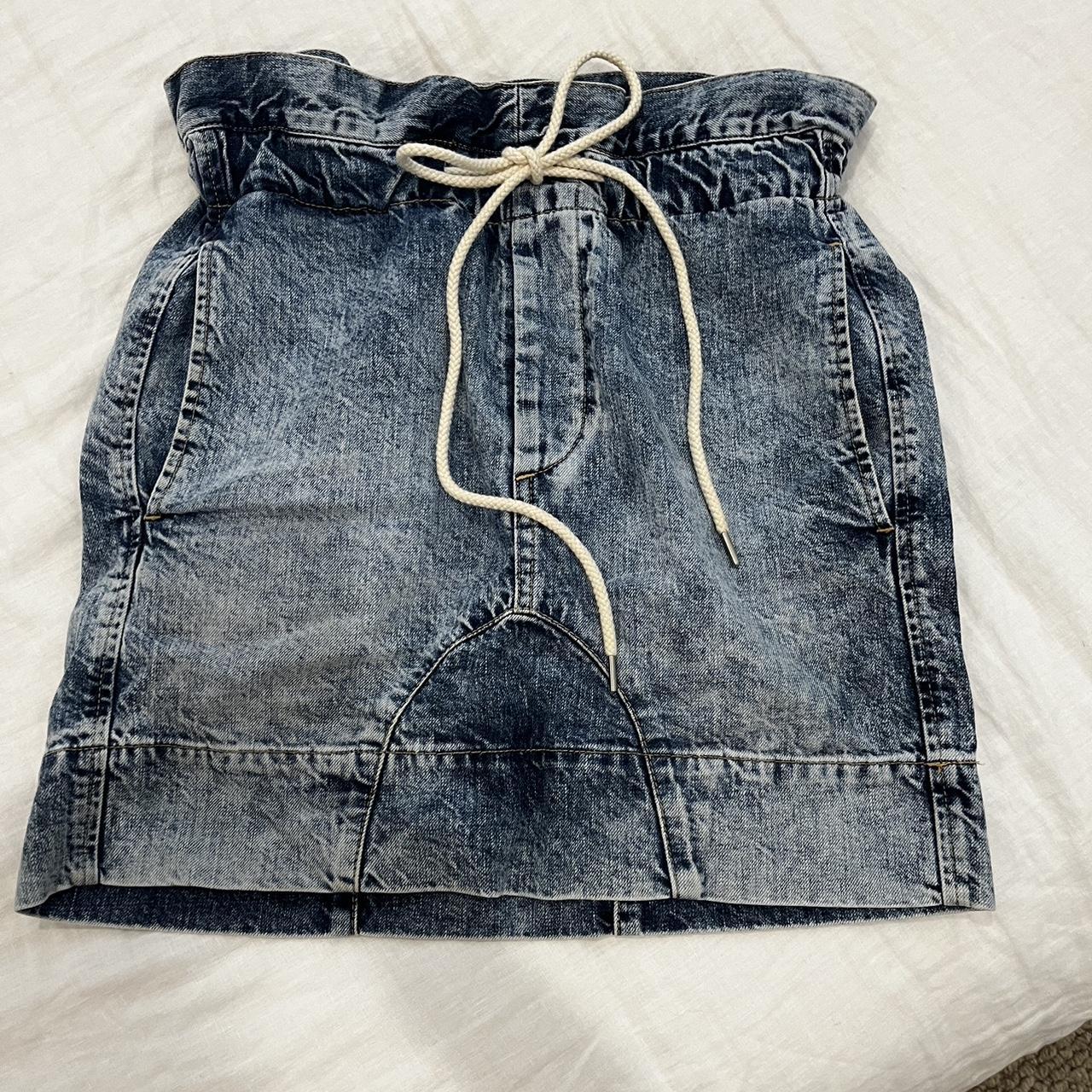 Bassike Paper Bag Denim Skirt Size Small Best Fit Depop