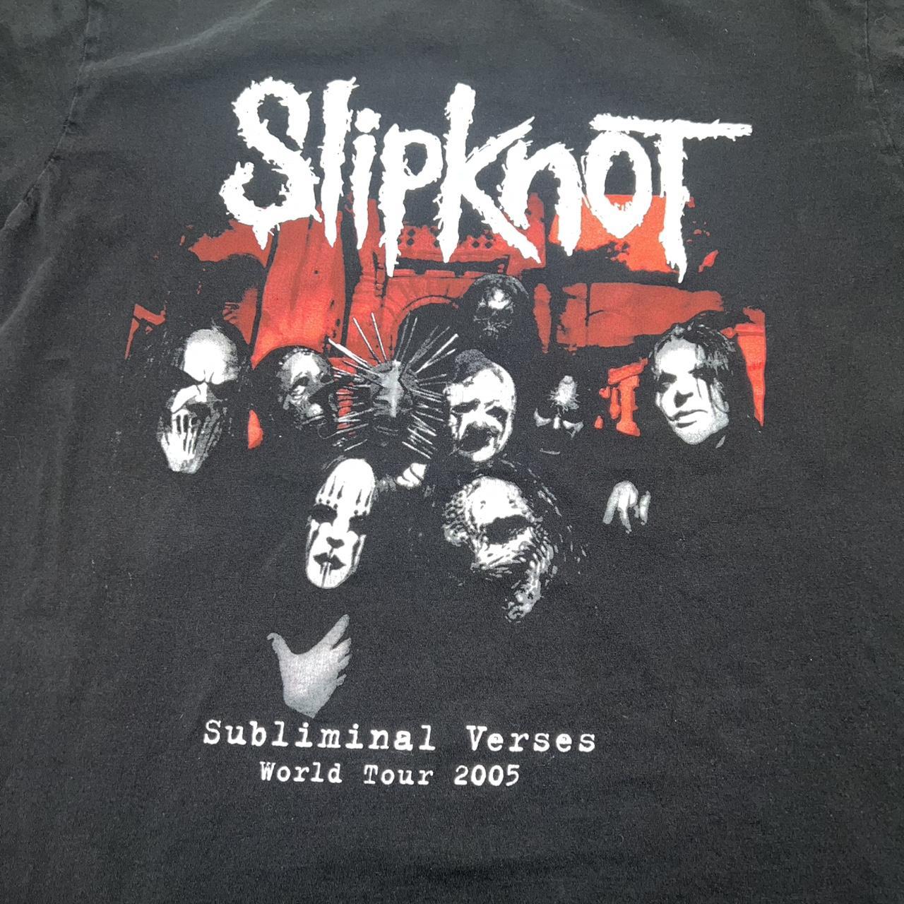 Black Slipknot Subliminal Verses World Tour 2005... | Depop
