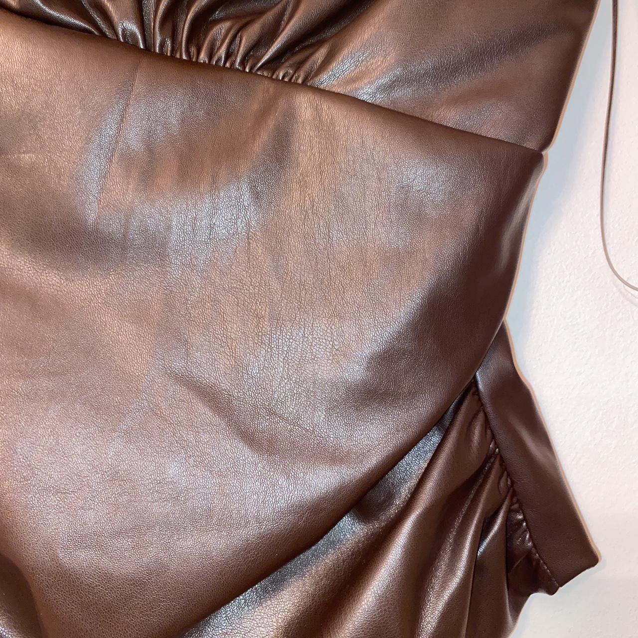 Brown leather corset. Brand new & super flattering !... - Depop