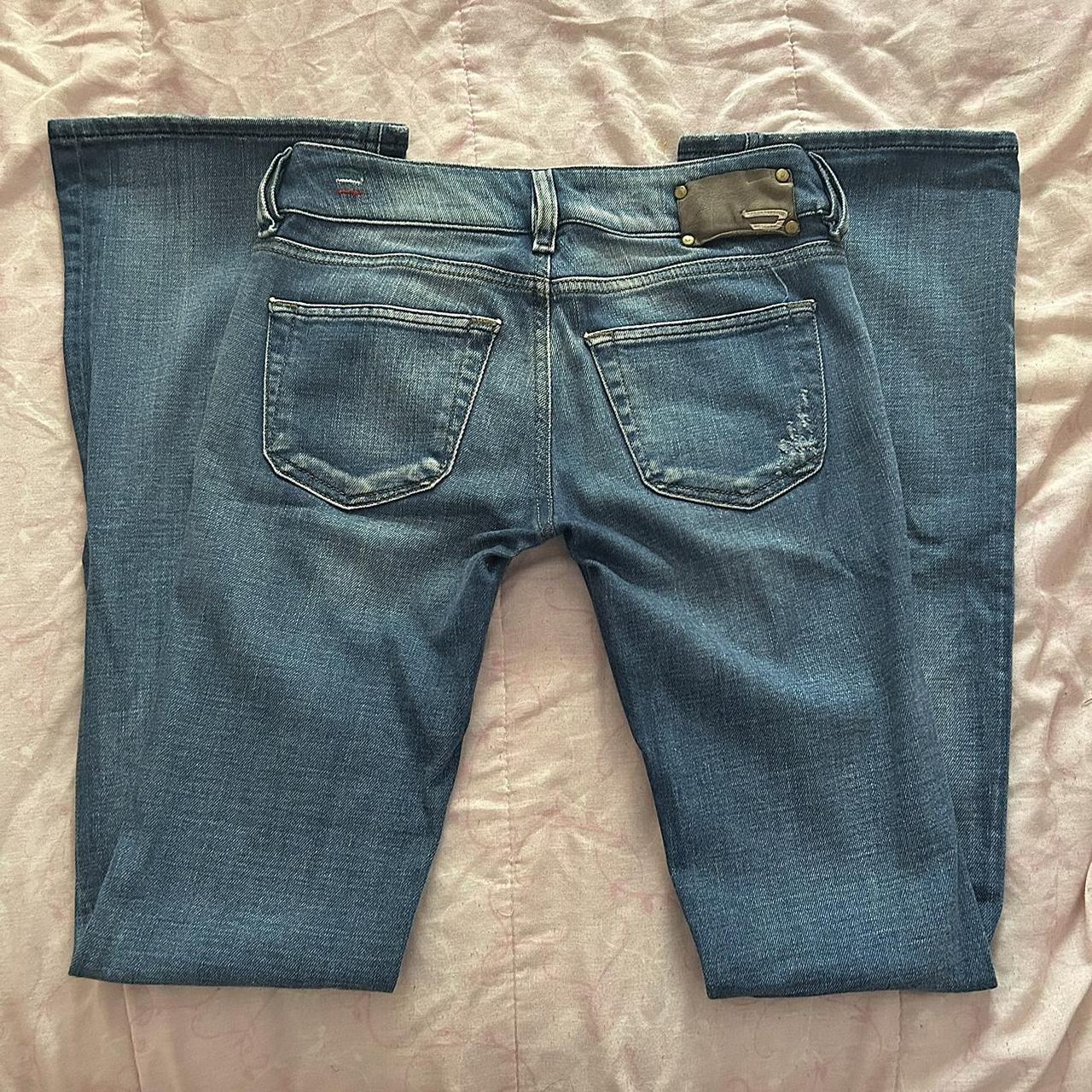 authentic Diesel flared jeans in excellent... - Depop