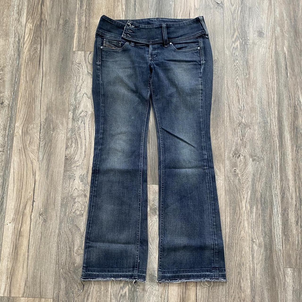 Vintage early 2000s diesel flare distressed... - Depop