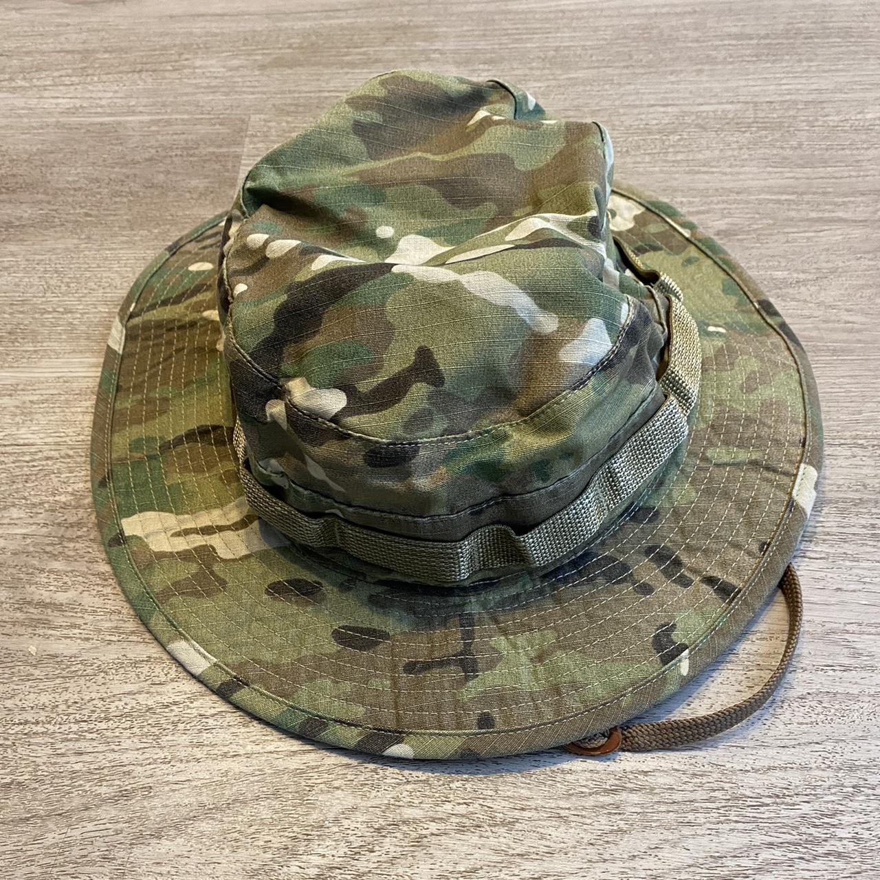 Vintage Military camo bucket hat Actual military... - Depop