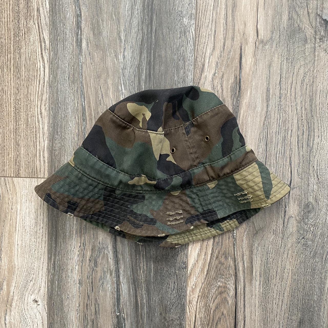 Vintage military camouflage bucket hat Nice... - Depop