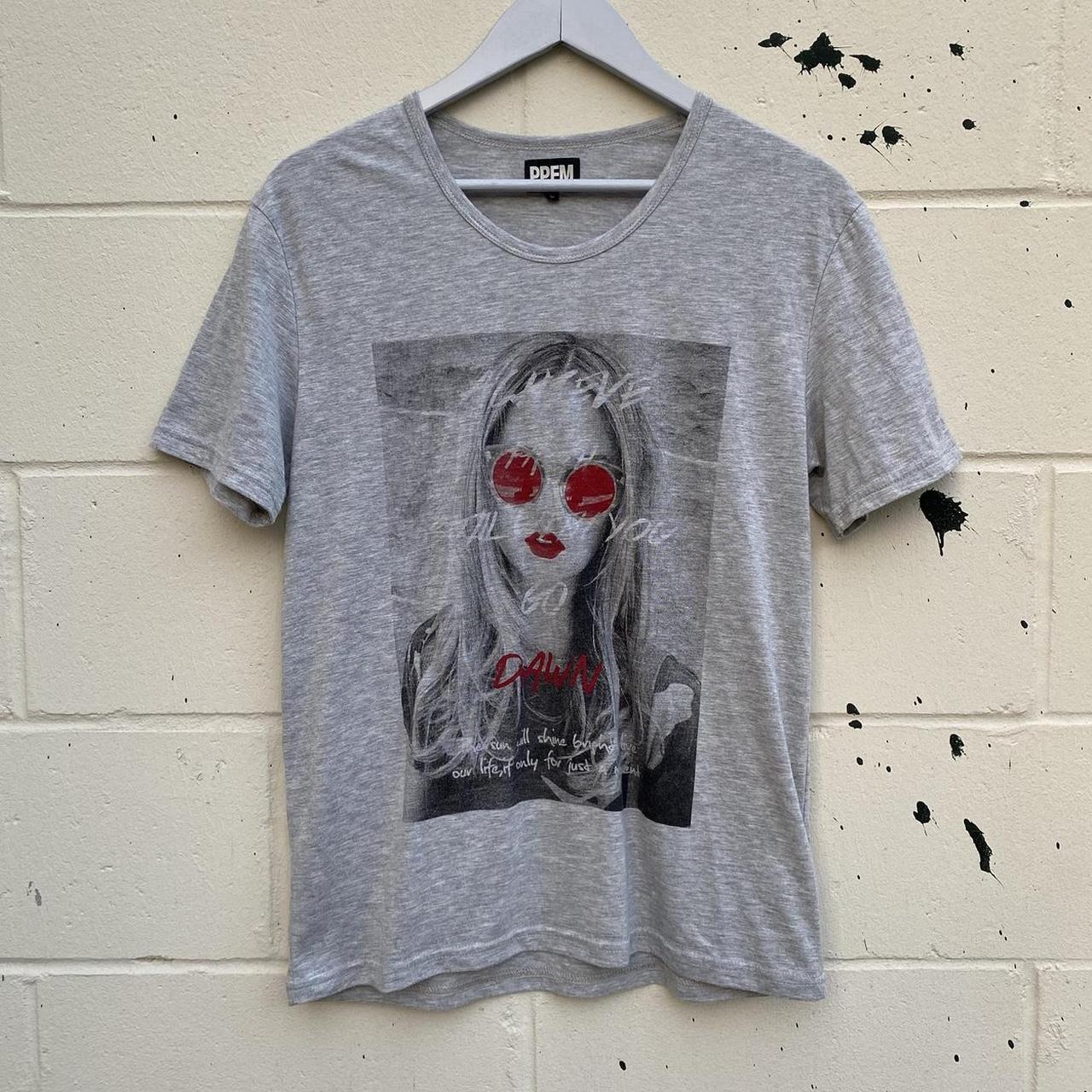 PPFM T Shirt Grey Multi Color Graphic Tee Size... - Depop
