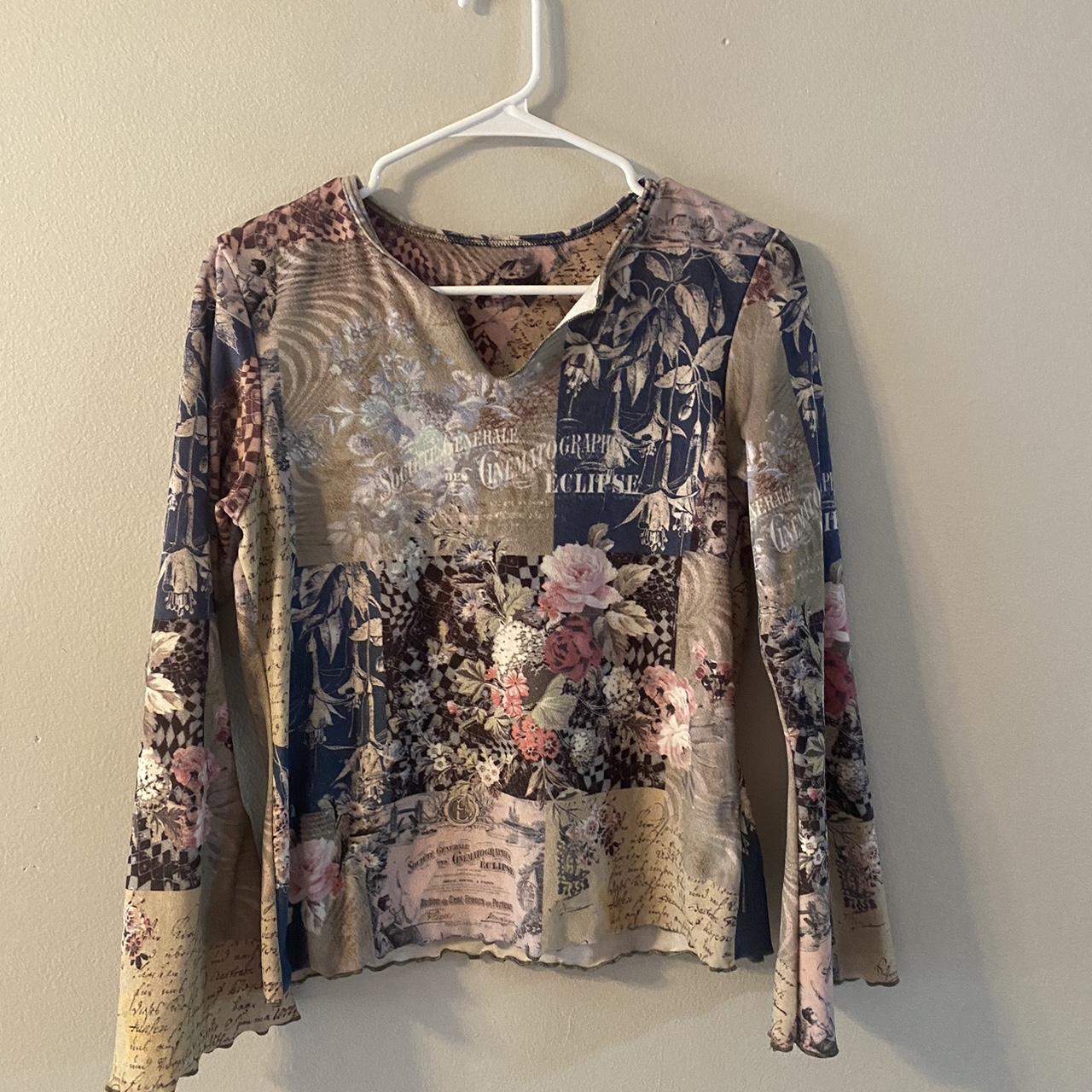 Long sleeve fairy core shirt super cute with bell... - Depop