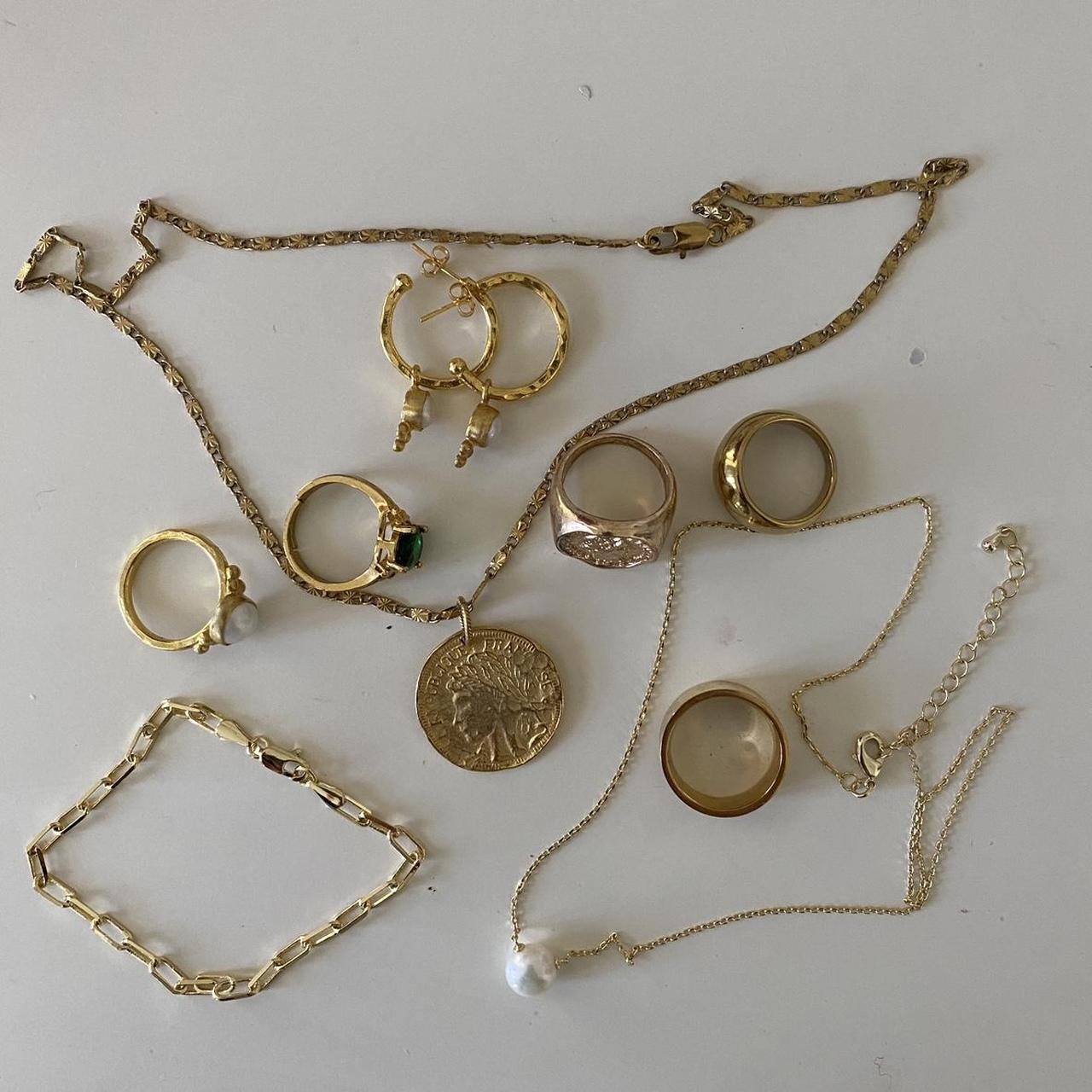 Gold filled & faux gold jewelry lot Includes all... - Depop