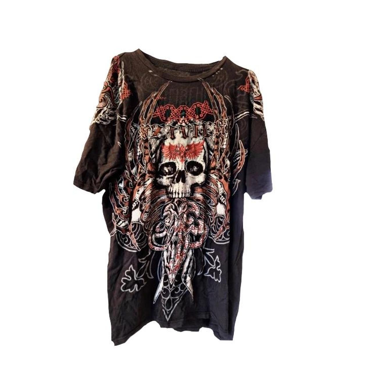 xzavier rare t shirt affliction/mma elite style make... - Depop