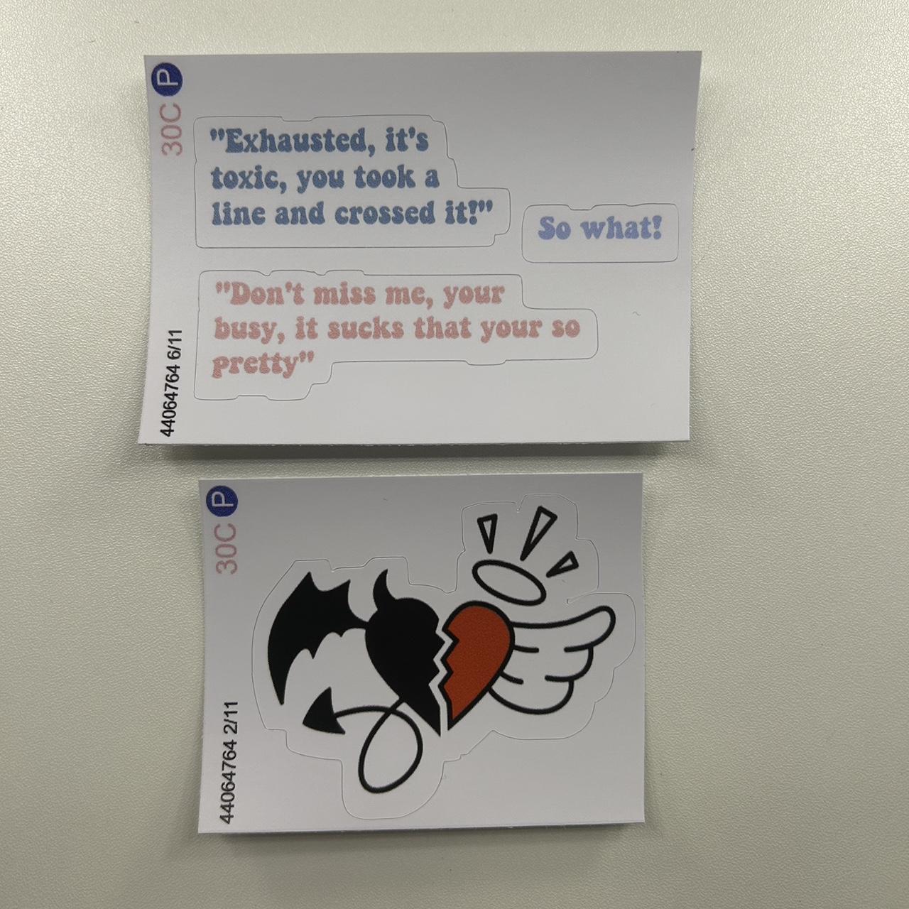 Jxdn red bubble sticker, 2 pack - Depop