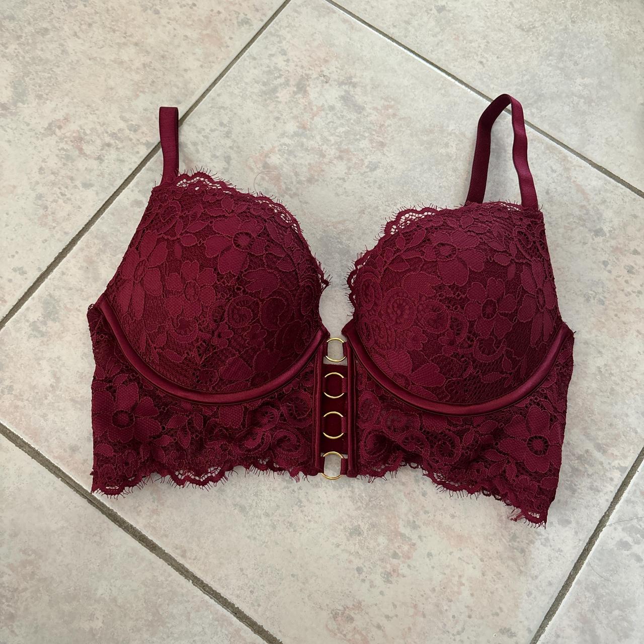 Bras n things maroon bralette rrp $80 worn once ... - Depop