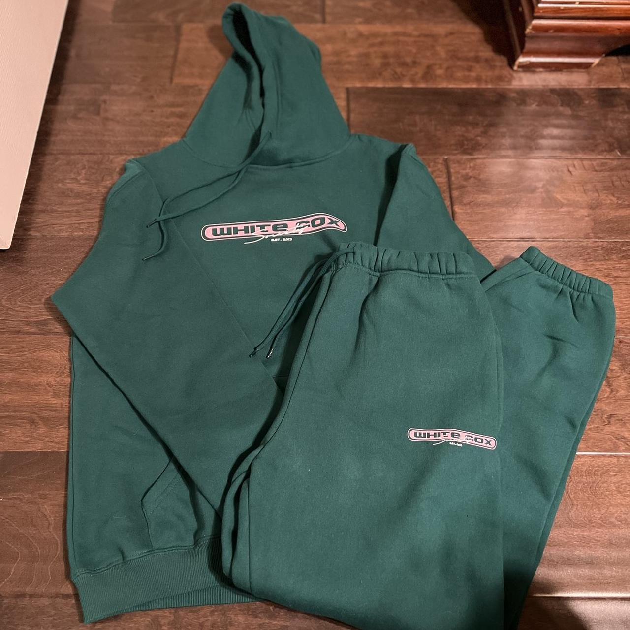 White Fox Boutique ‘Impress Me’ Green Hoodie and... - Depop