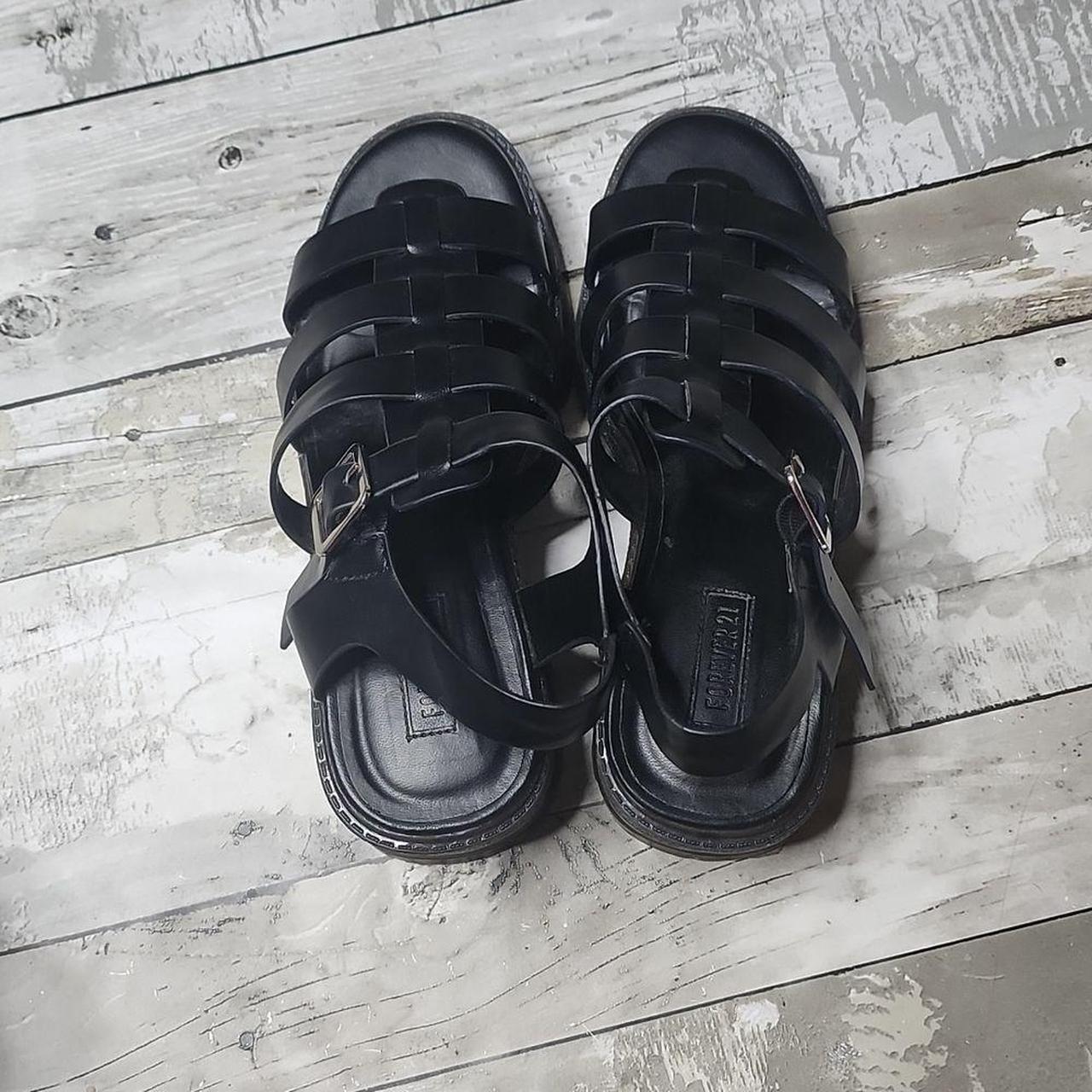 Forever 21 doc marten look alike strappy platform... - Depop