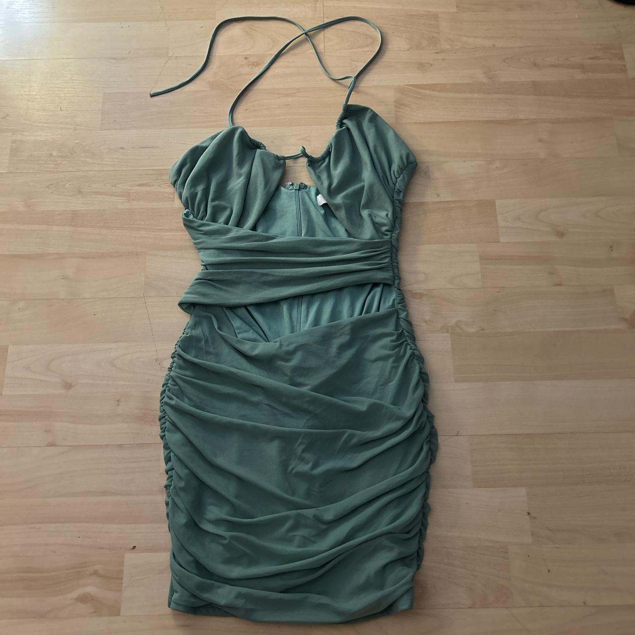 Oh Polly Women's Green Dress | Depop