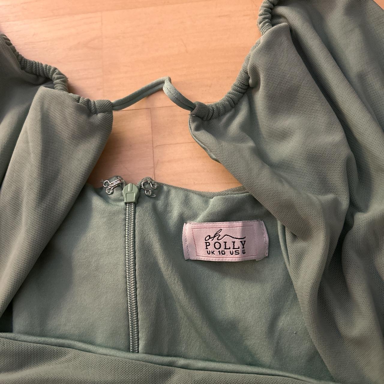 Oh Polly Women's Green Dress | Depop