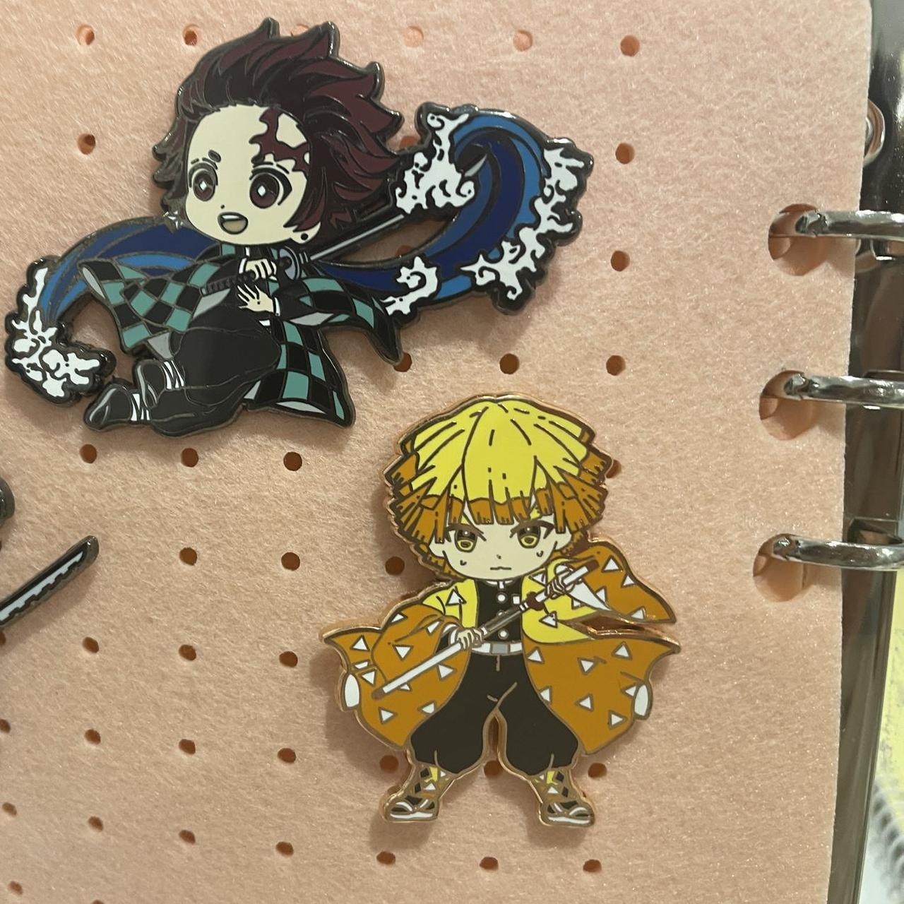 Demon slayer trio pins In great condition.... | Depop