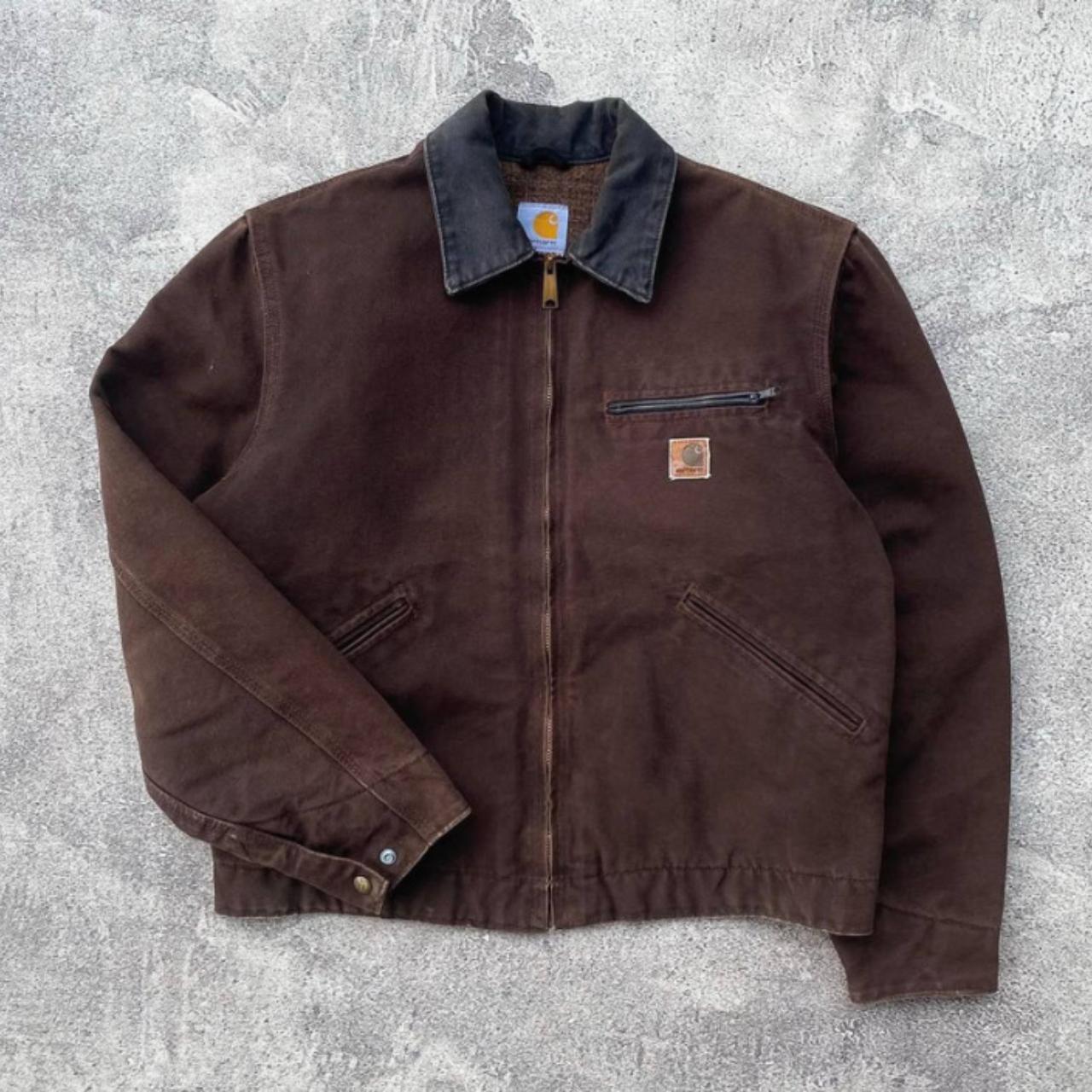 2008's Dark Brown Carhartt Detroit Jacket J97... - Depop