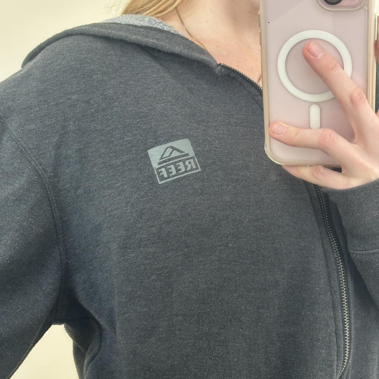 Grey Reef zip-up hoodie with pockets #hoodie | Depop