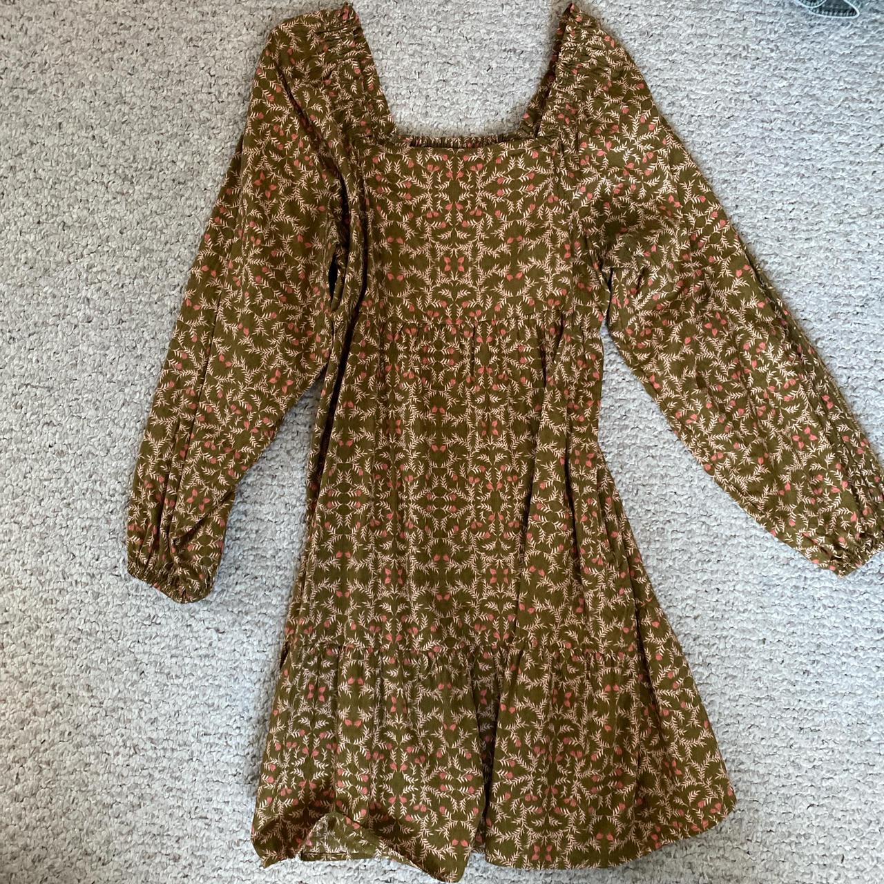 Floral Long Sleeve Dress Medium Universal Thread... - Depop