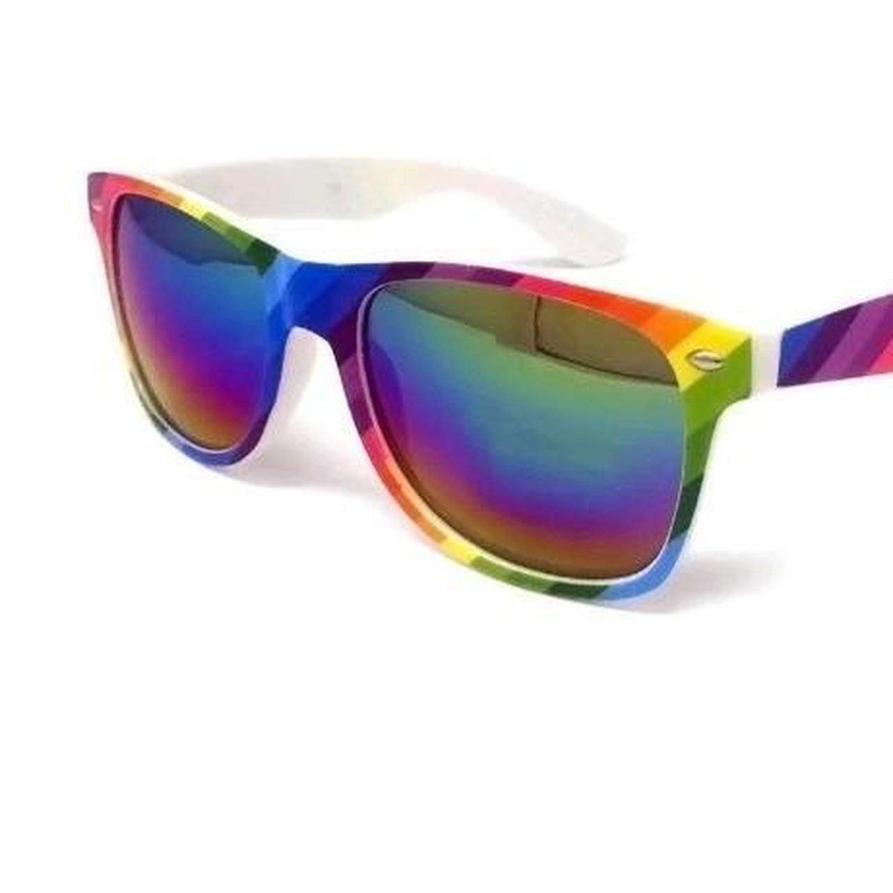 Unisex Rainbow Frame and Rainbow Lens Sunglasses.... - Depop