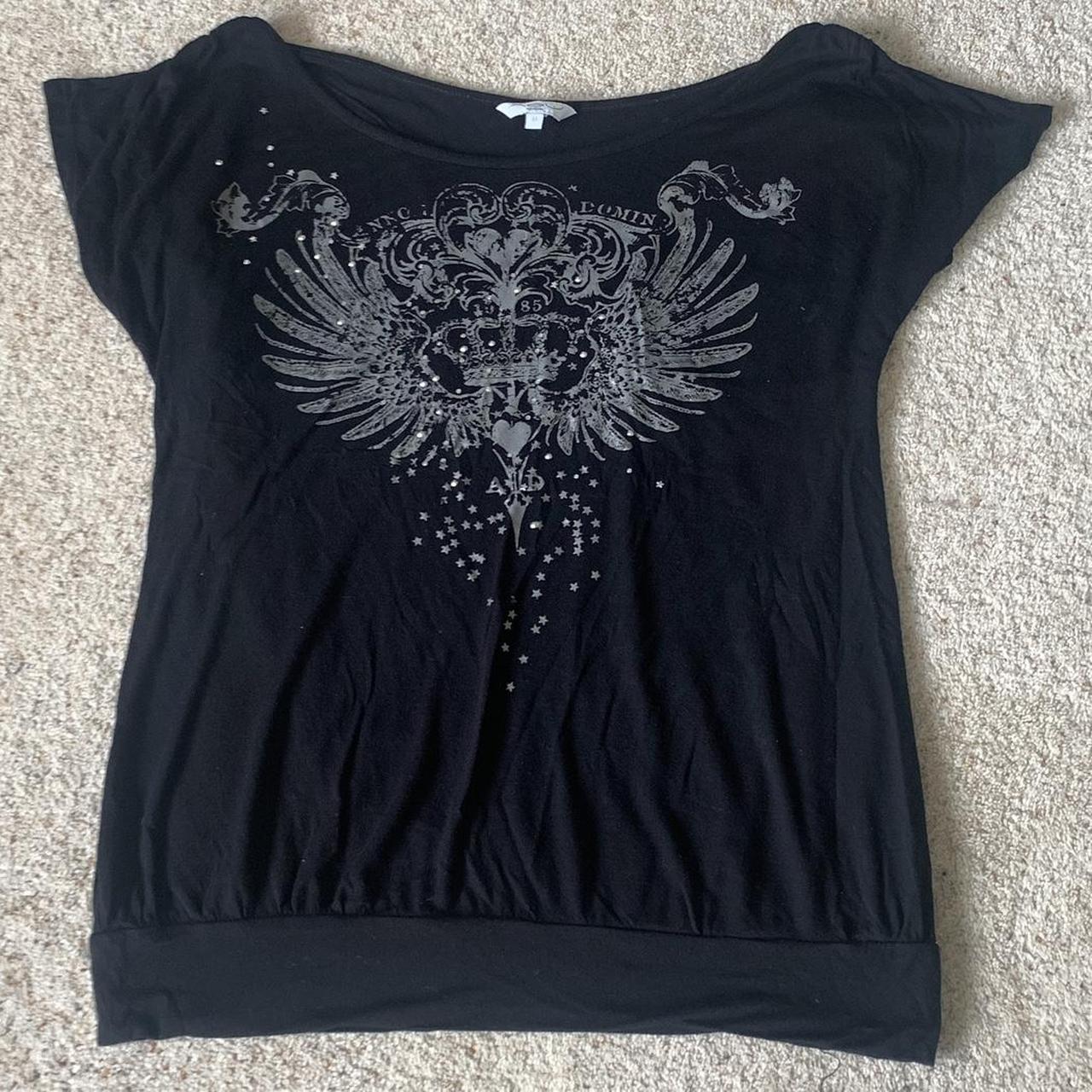 Y2K goth cyberpunk dark 2000s new look crown... - Depop