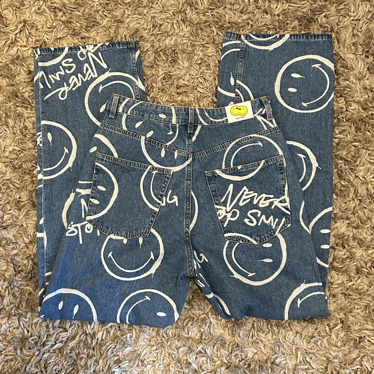 H&M Smiley Face Jeans Size 8 I got these a while... - Depop