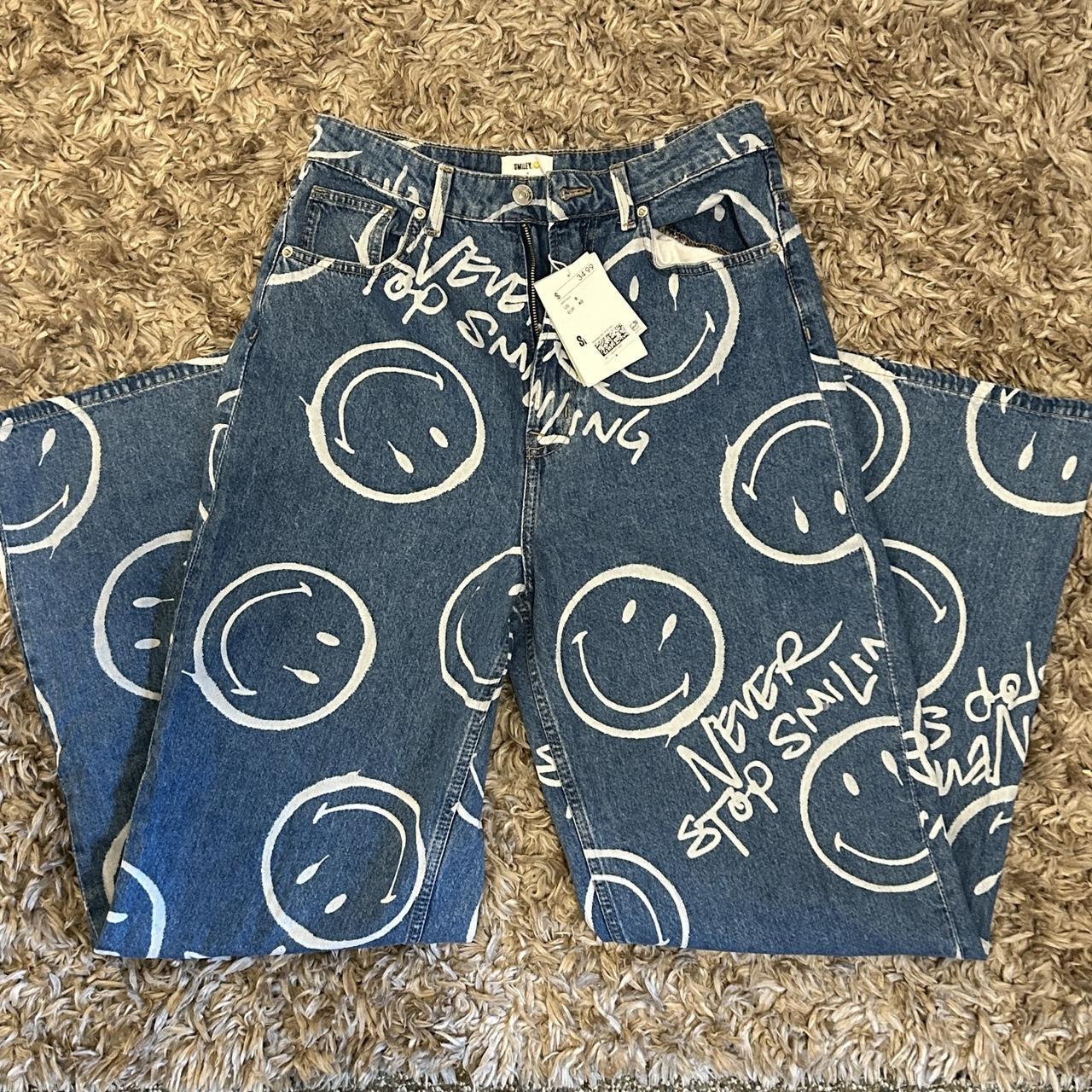 H&M Smiley Face Jeans Size 8 I got these a while... - Depop