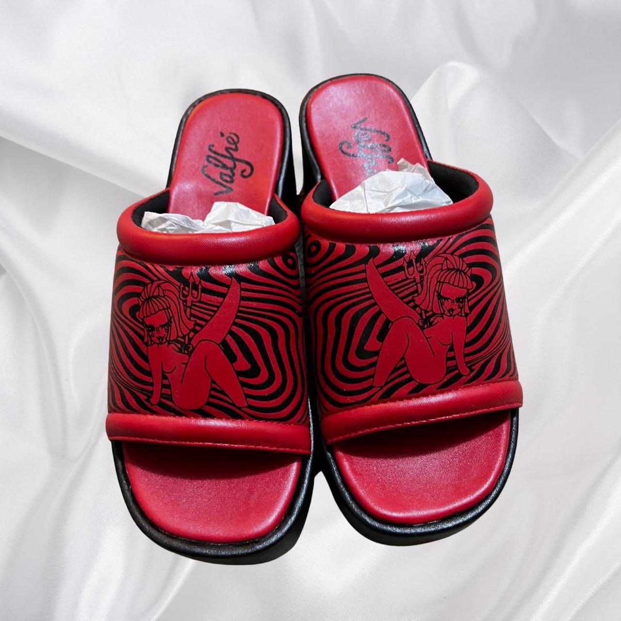 Size 6W Valfre Lucy Devil Red & Black Platform... | Depop
