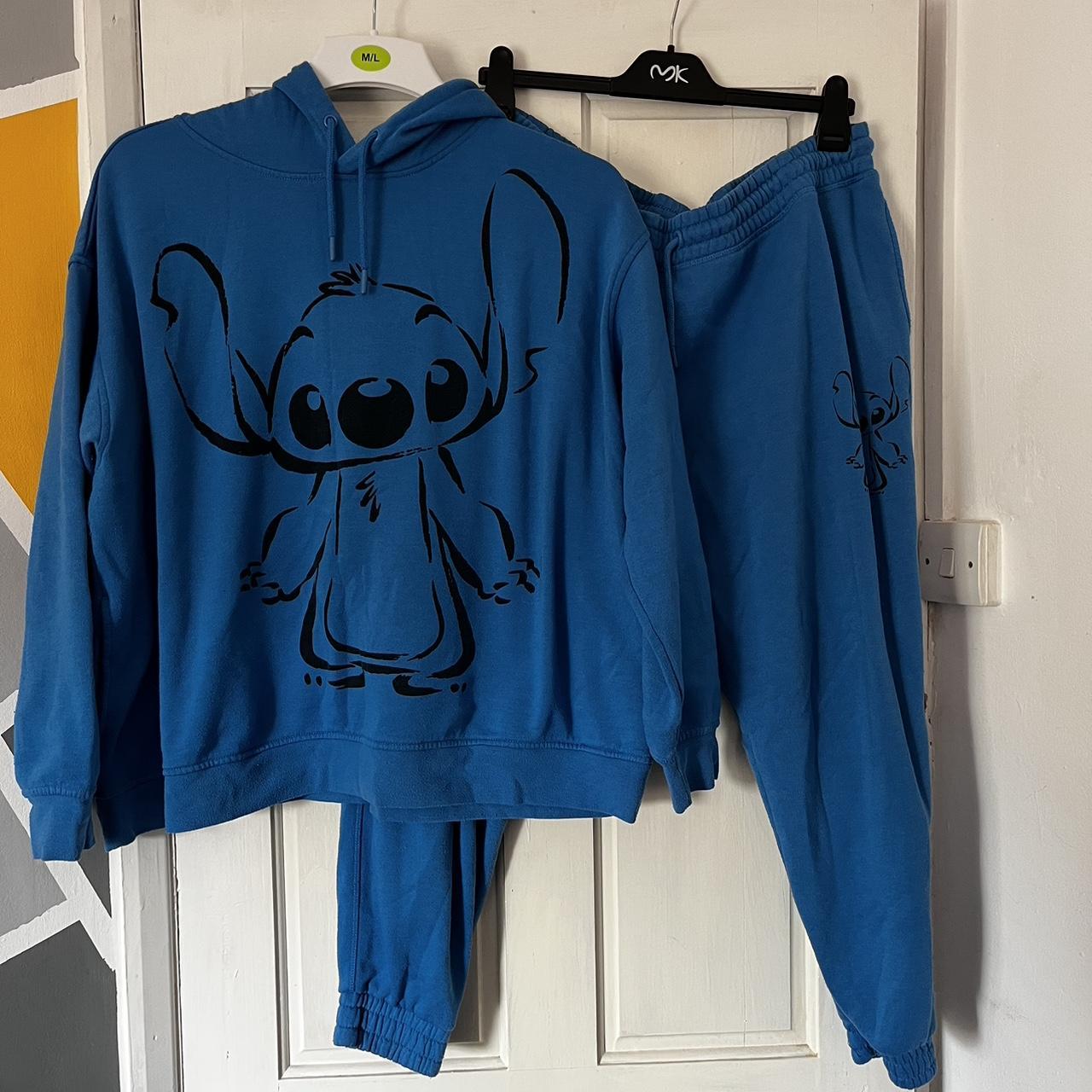 Primark stitch blue tracksuit Well worn, flaws... - Depop