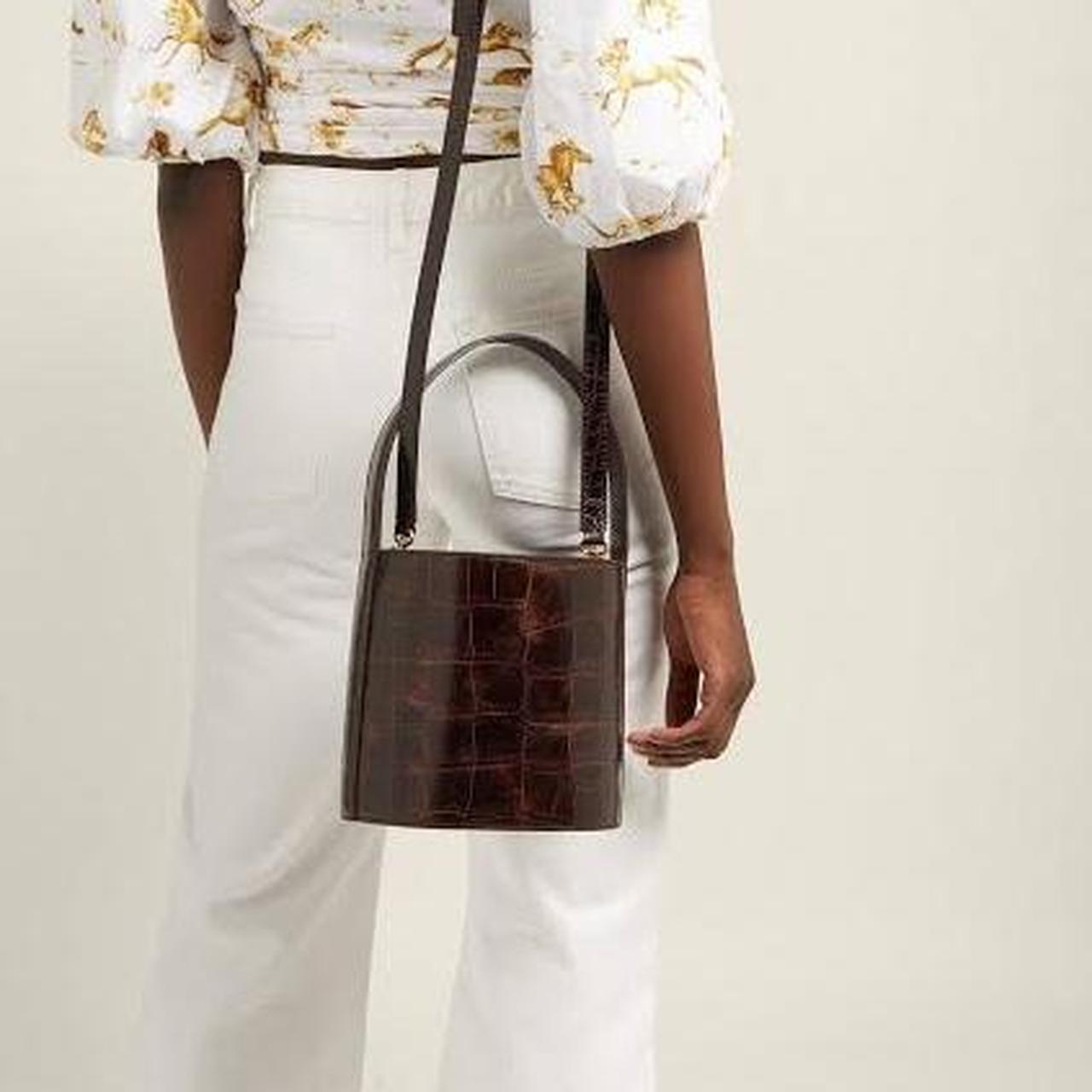 STAUD BISETTE CROC EFFECT LEATHER BUCKET BAG RRP... - Depop