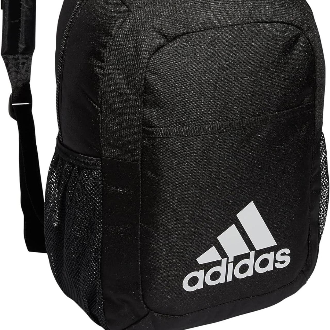 black small adidas backpack has one open pocket in... - Depop