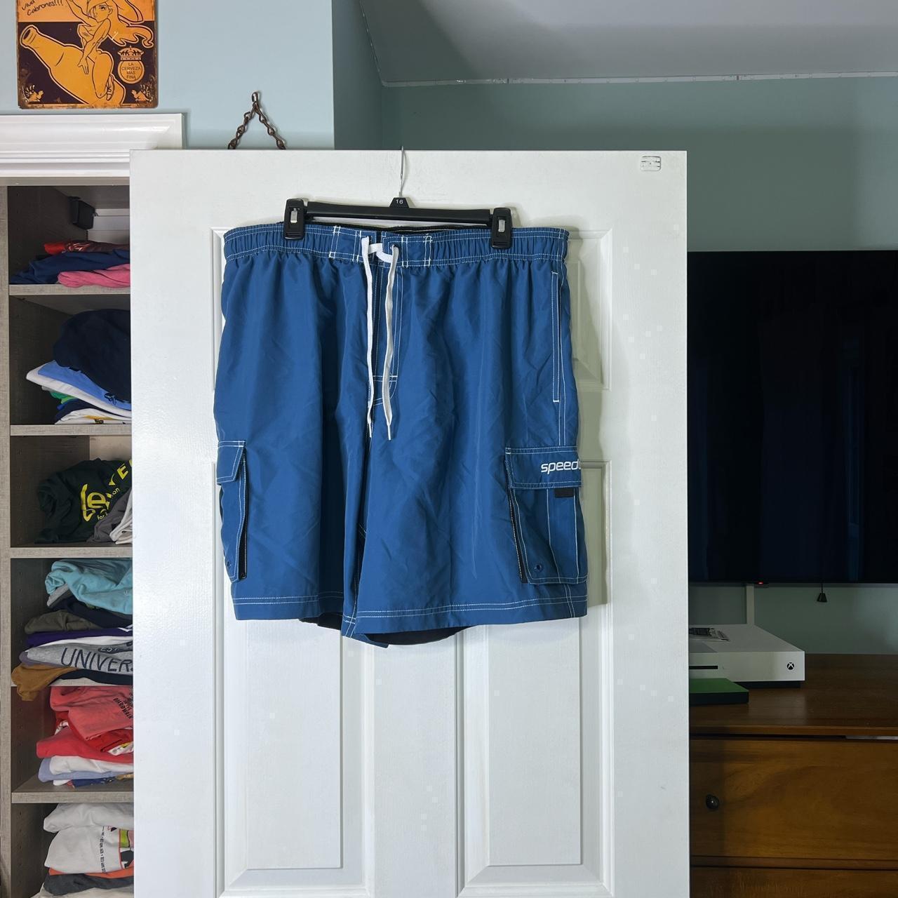 Vintage Speedo Cargo Swim Shorts • Mens XL •... - Depop