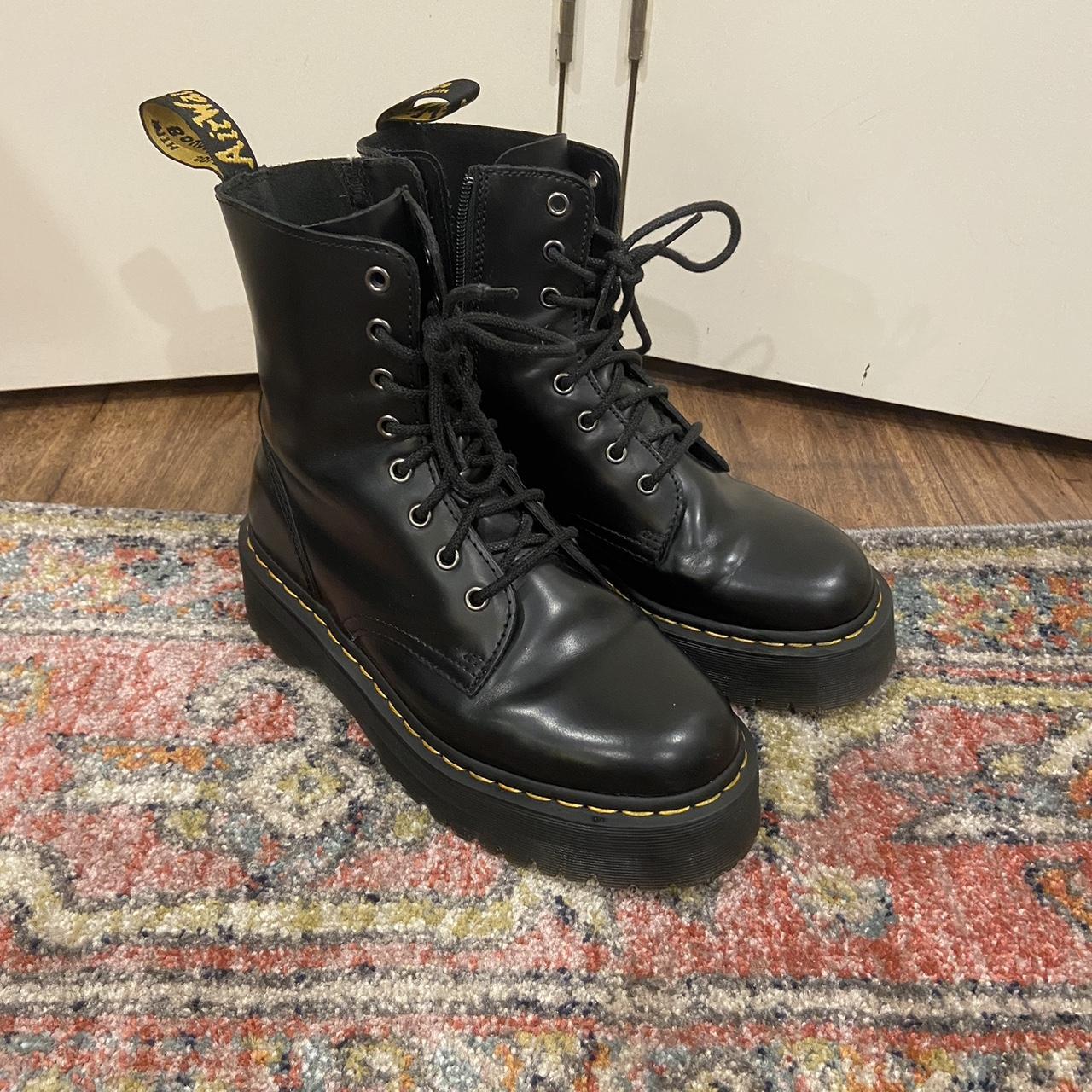 DOC MARTENS JANDON BLACK UK 7 EU 41 Worn about 3... - Depop