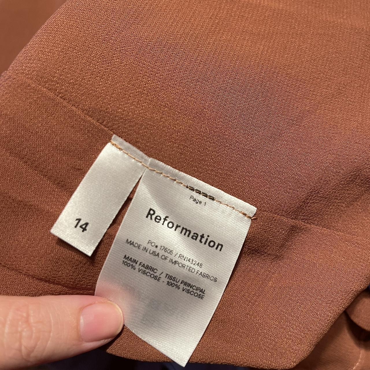 NEW WITH TAGS CINNAMON BROWN REFORMATION DRESS SIZE... - Depop