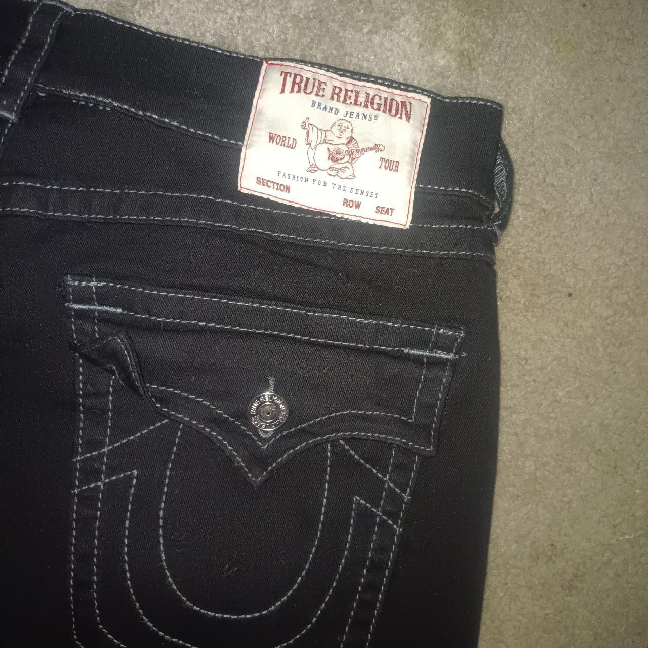 All black trueys with flap pocket size 36 - Depop