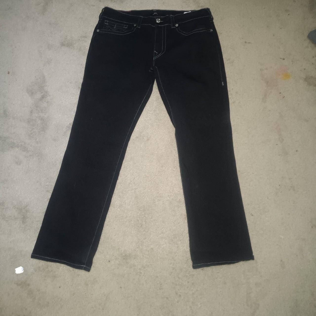 All black trueys with flap pocket size 36 - Depop