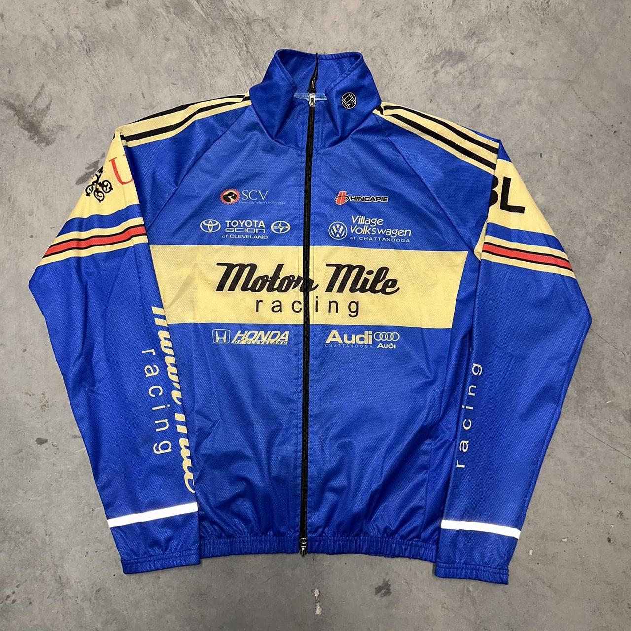 Essential Blue Motor Miles Racing jacket | sz: large... - Depop