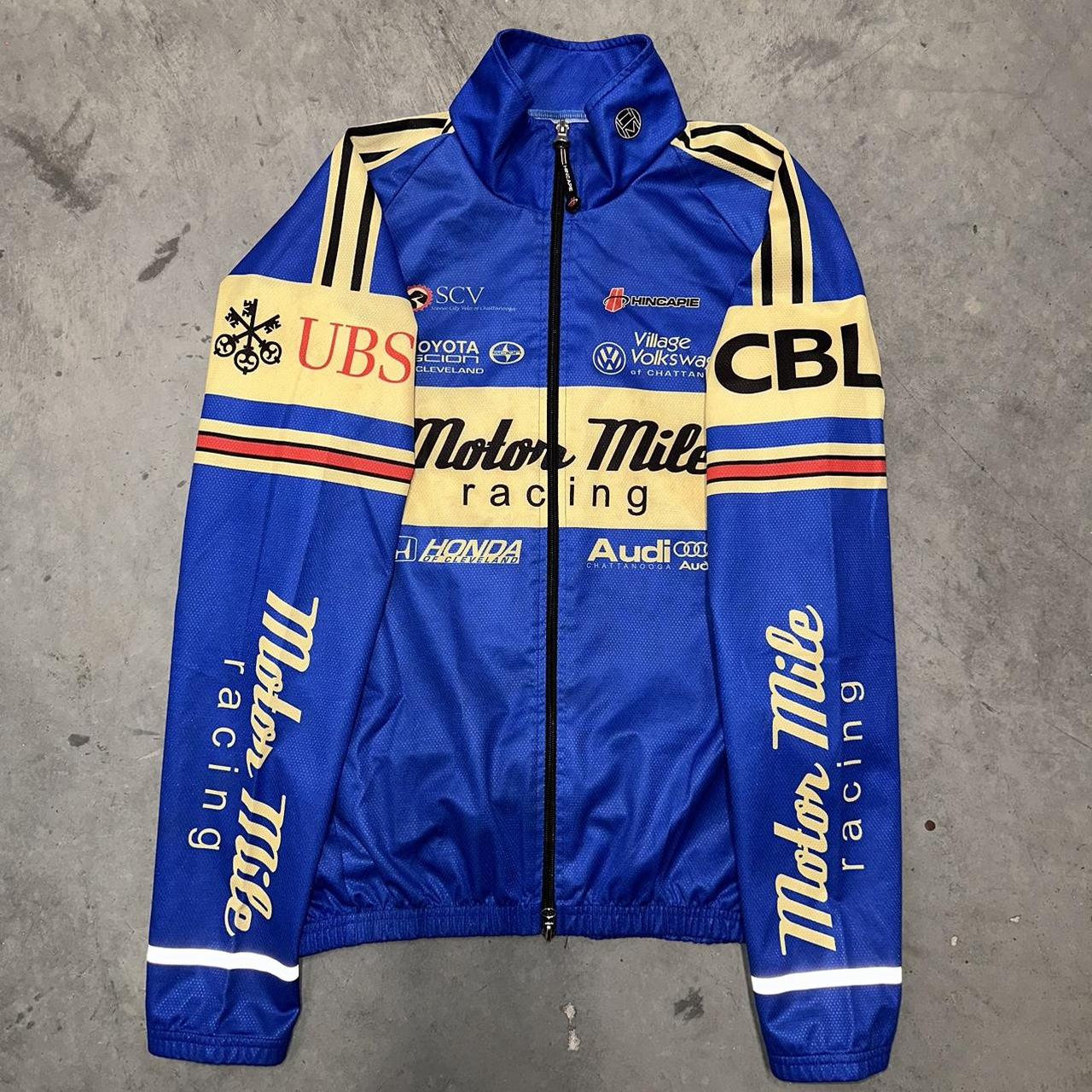 Essential Blue Motor Miles Racing jacket | sz: large... - Depop