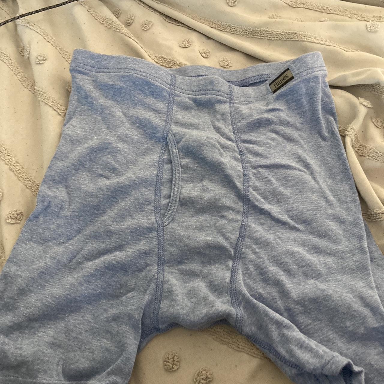 Men’s Medium Blue Hanes boxers - Depop