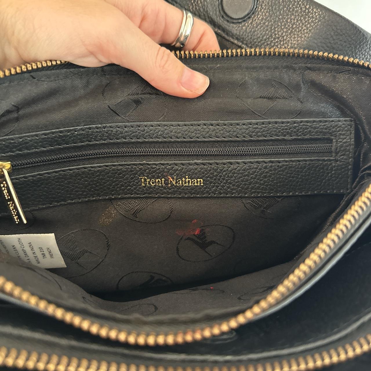 Trent Nathan handbag. Black leather. Small mark... - Depop