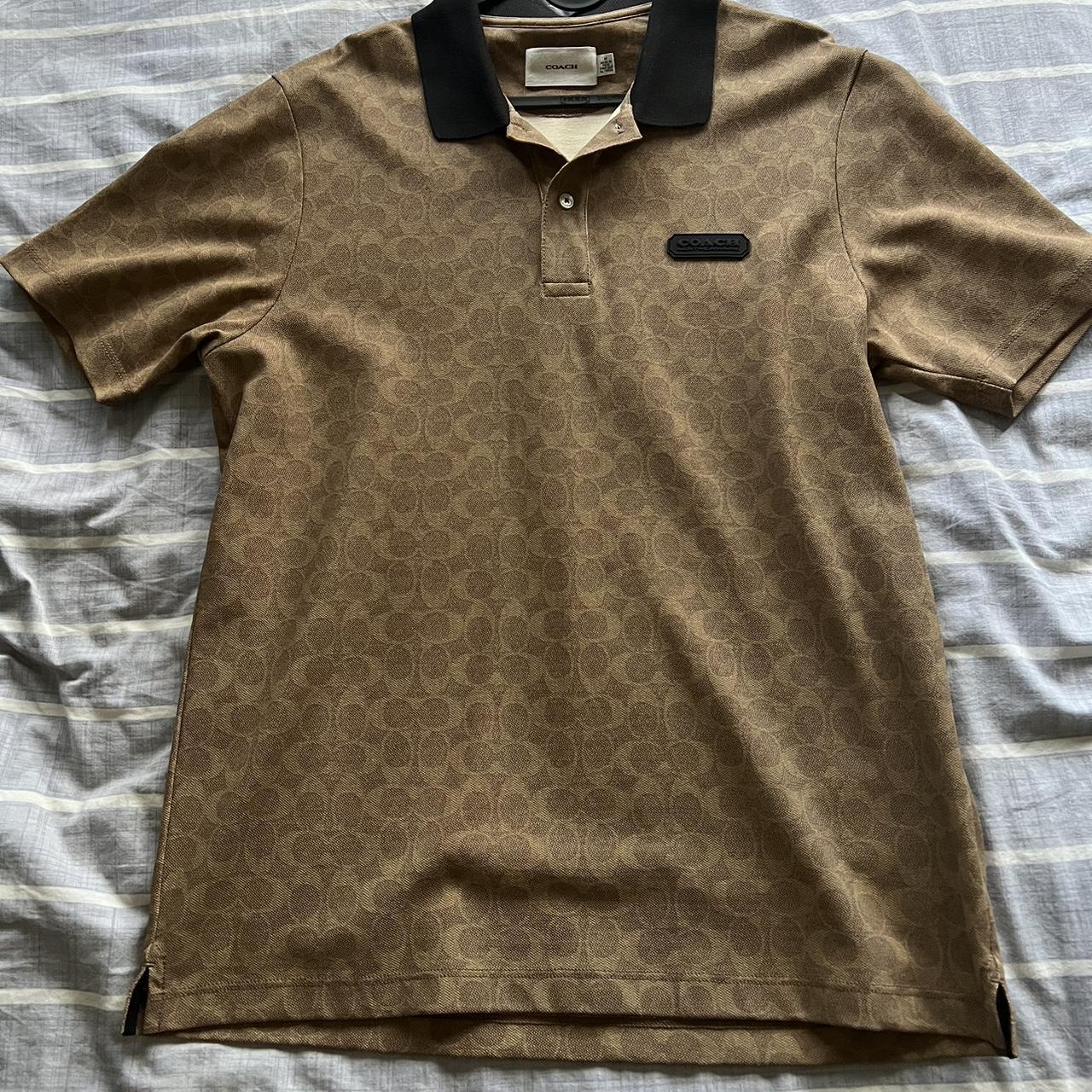 Mens Coach Monogram Polo - Depop